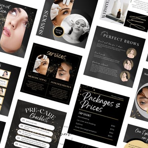 Permanent Makeup Instagram Post Templates, Editable PMU Social Media ...
