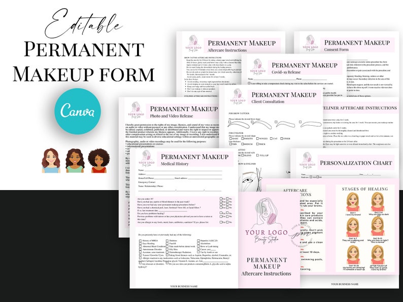 Editable Permanent Makeup Consent and Client Consultation Form - Etsy