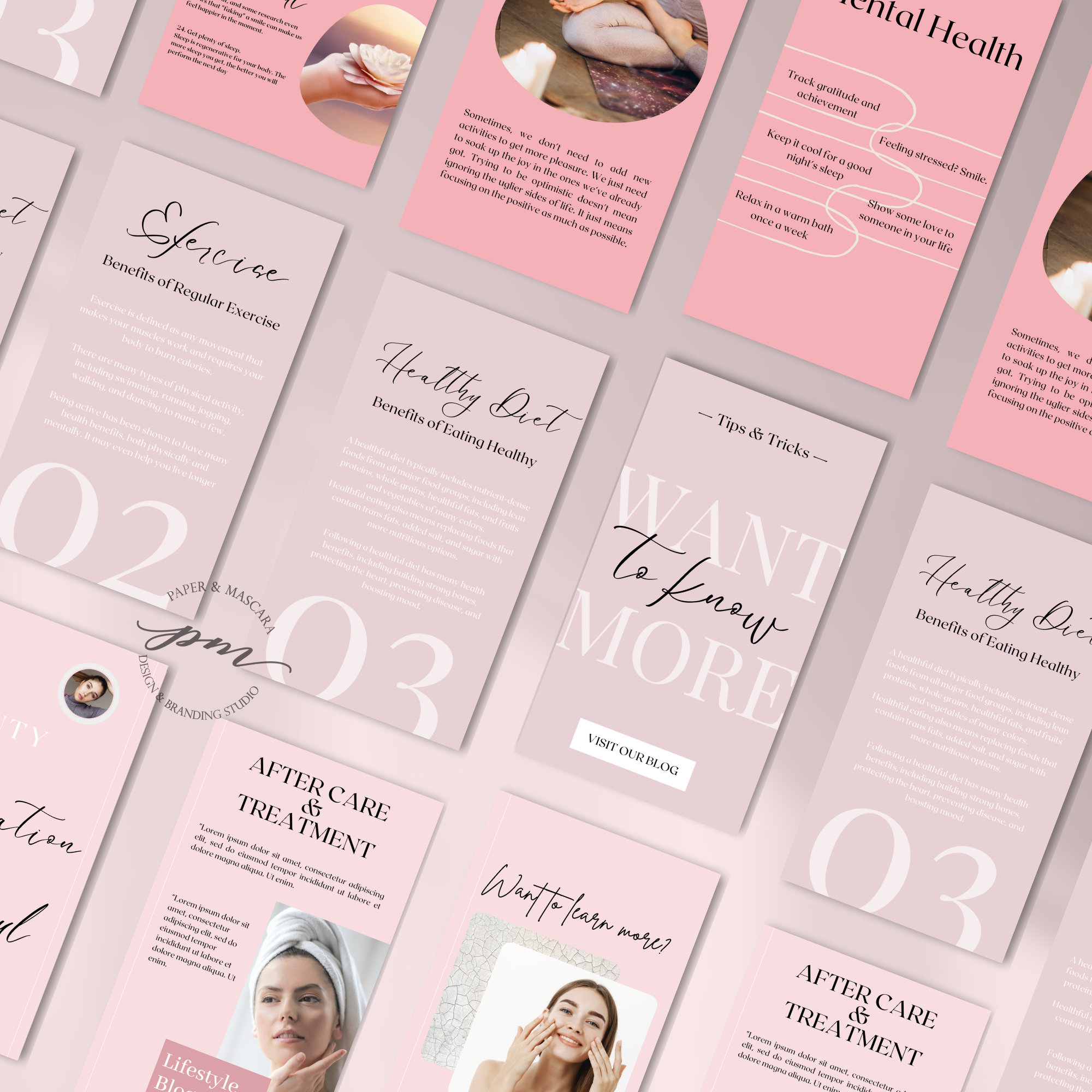 Instagram Carousel Story Template Pink Editable Instagram - Etsy