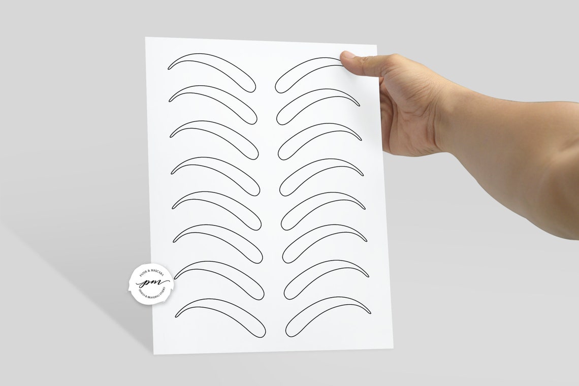 Brow Practice Sheets Eyebrow Microblading Practice Sheets - Etsy