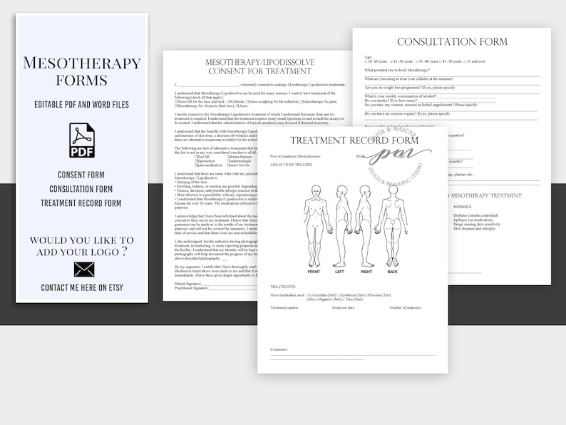 Mesotherapy Consent Form - Etsy