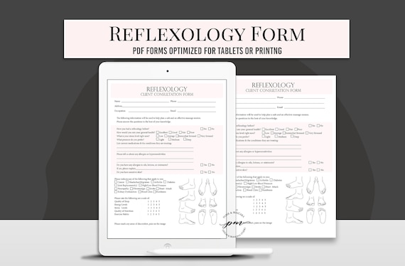 Reflexology Client Form Massage Consultation Form Massage | Etsy
