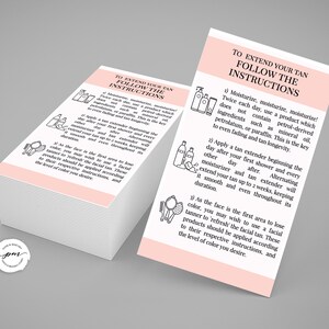 Spray Tan Aftercare Card, Spray Tan Card - Etsy
