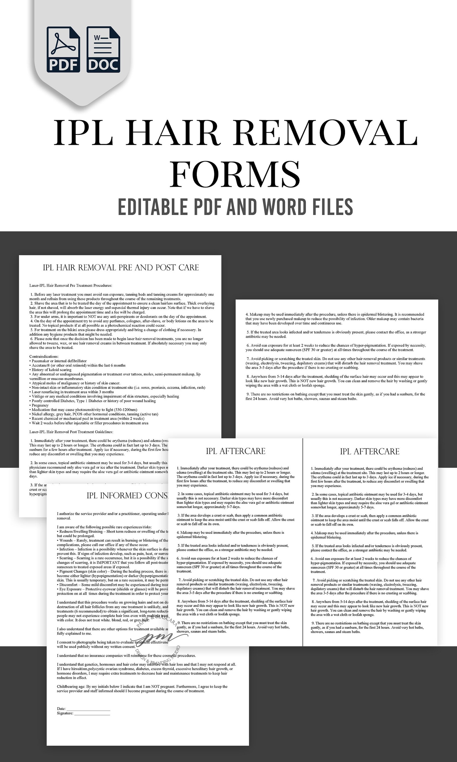 IPL Hair Removal Aftercare Cards IPL Aftercare | Etsy