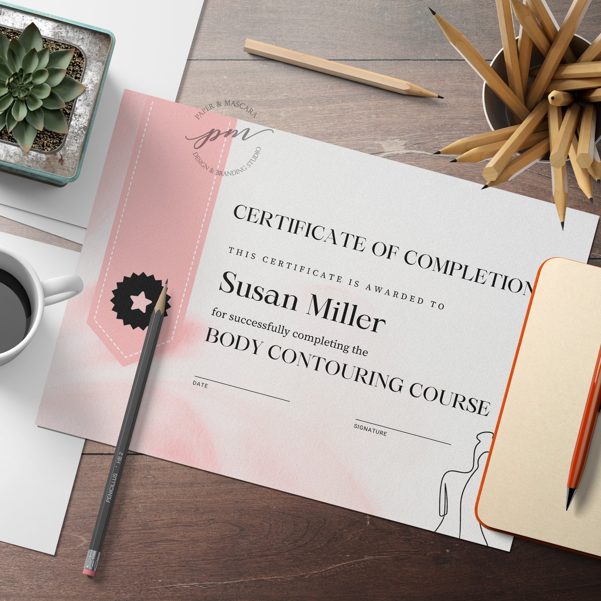 Editable Body Contouring Course Certificate of Completion - Etsy