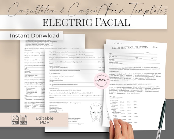 Electric Facial Consent Form Template Facial Consultation - Etsy Ireland