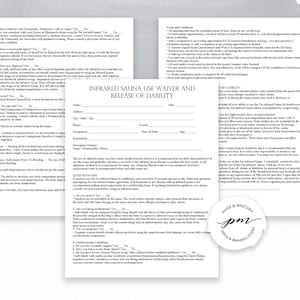 Infrared Sauna Consent Form, Sauna Detox Consent Forms, Liability ...