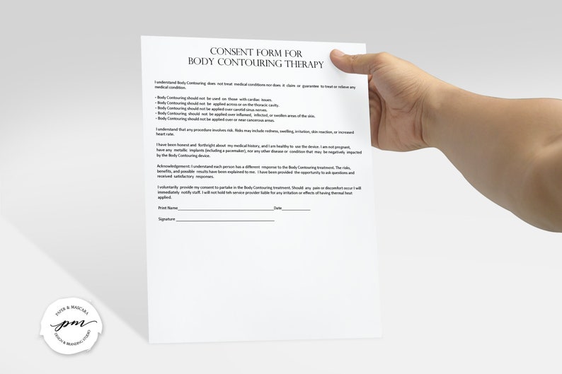 Editable Body Contouring Consent Form Template, Simple Body Sculpting ...