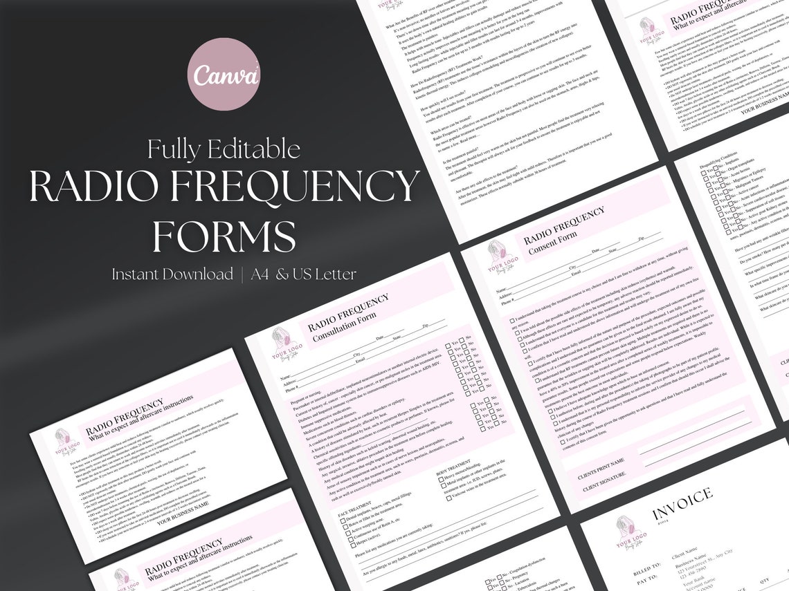 Radio Frequency Form Template, Editable Radio Frequency Client Intake ...