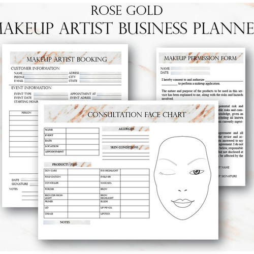 Editable Makeup Artist Business Planner Bundle Freelance - Etsy