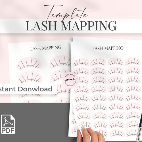 Lash Map Sheets Printable Lash Mapping Sheets Eyelash - Etsy
