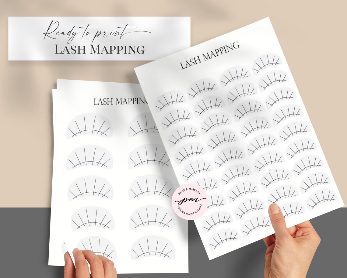 Lash Map Sheets, Printable Lash Mapping Sheets, Eyelash Extensions Form ...