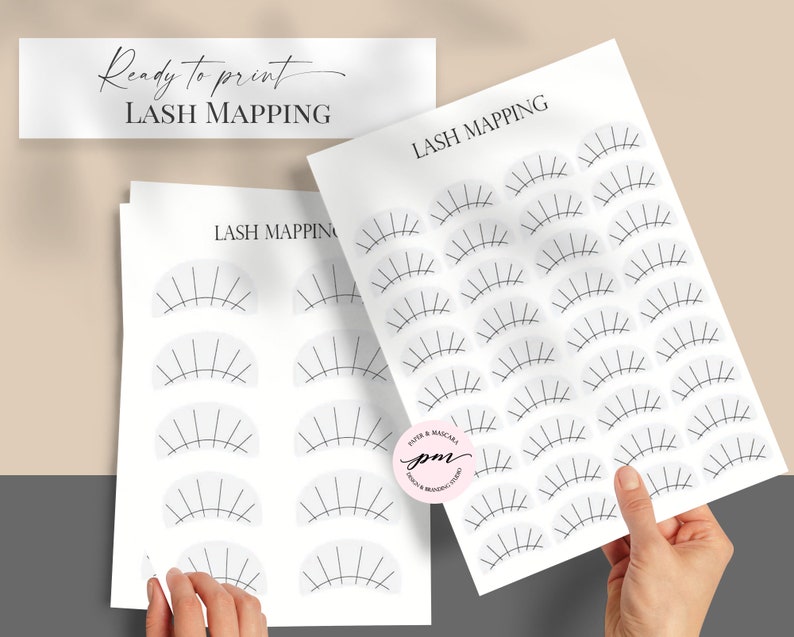 Lash Map Sheets Printable Lash Mapping Sheets Eyelash - Etsy