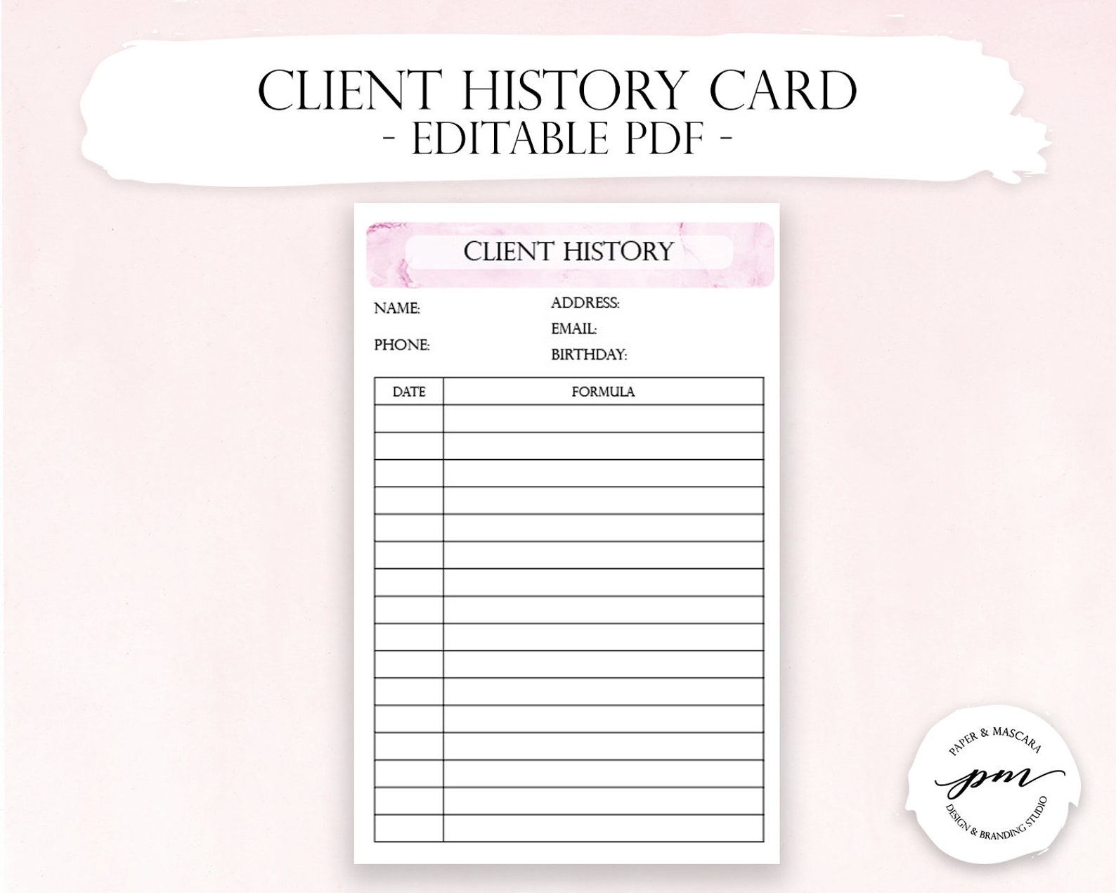 Hair Stylist Client History Cards Salon Client History Cards - Etsy