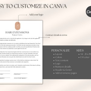 Hair Extensions Waiver Form Template, Hair Stylist Contract Template ...