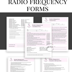 Radio Frequency Form Template, Editable Radio Frequency Client Intake ...
