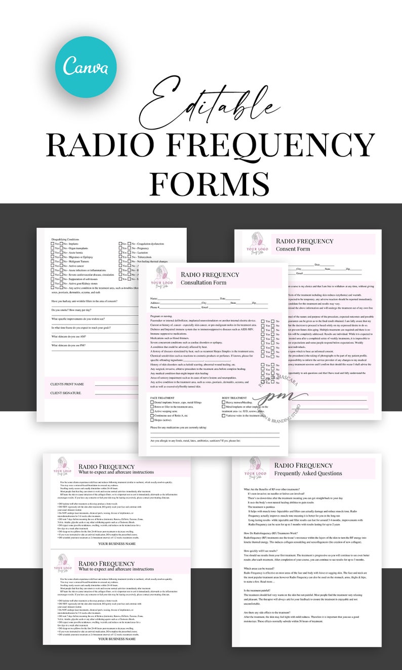 Radio Frequency Form Template Editable Radio Frequency Client - Etsy