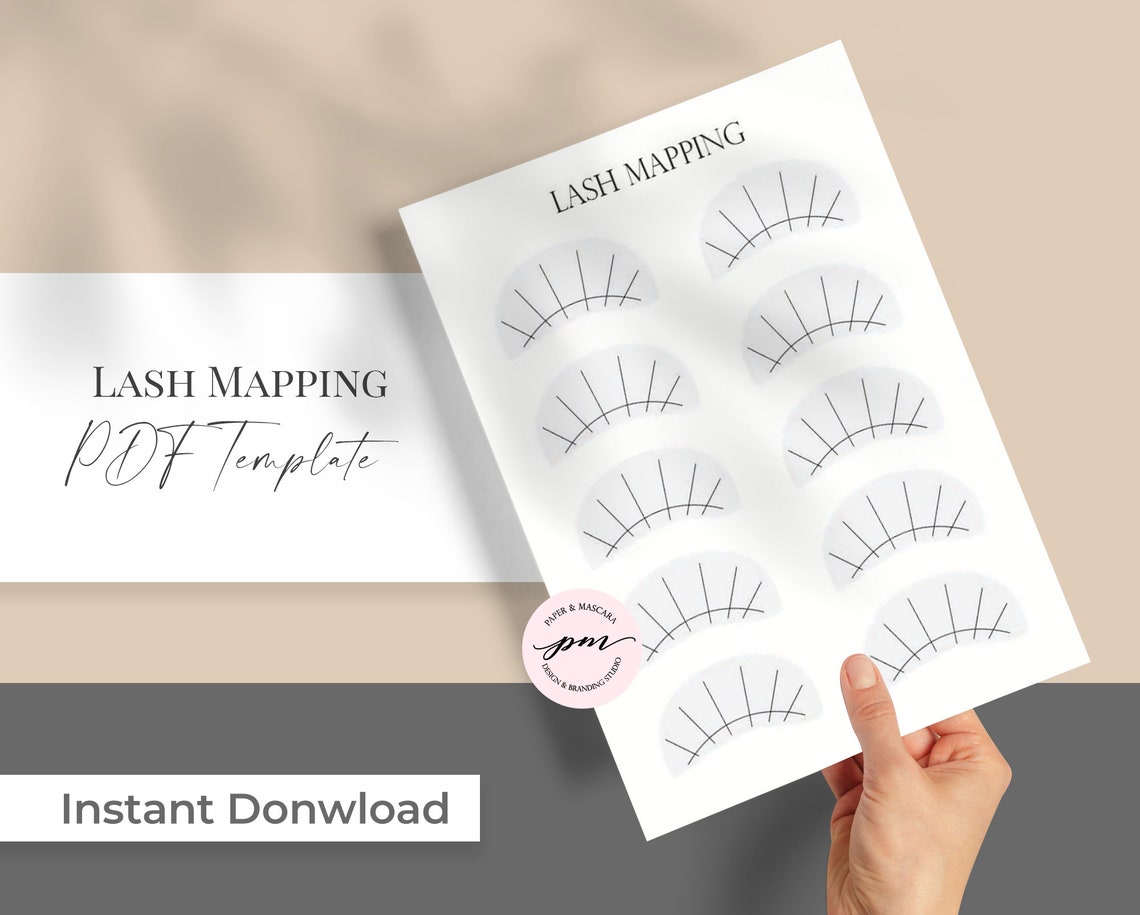 Lash Map Sheets, Printable Lash Mapping Sheets, Eyelash Extensions Form ...