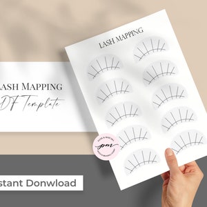 Lash Map Sheets, Printable Lash Mapping Sheets, Eyelash Extensions Form ...
