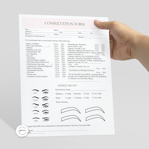 Microblading Permanent Makeup Form Templates, Customizable Microblading ...