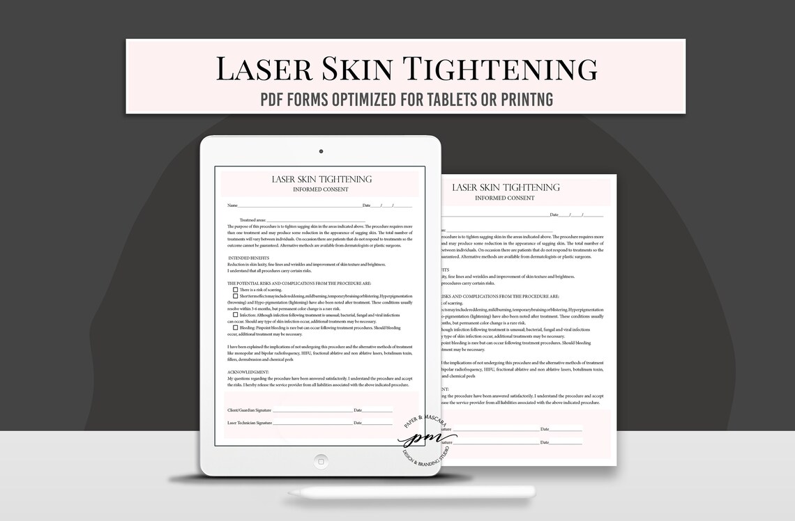 Laser Tattoo Removal Consent Form for Tablets iPad Laser | Etsy