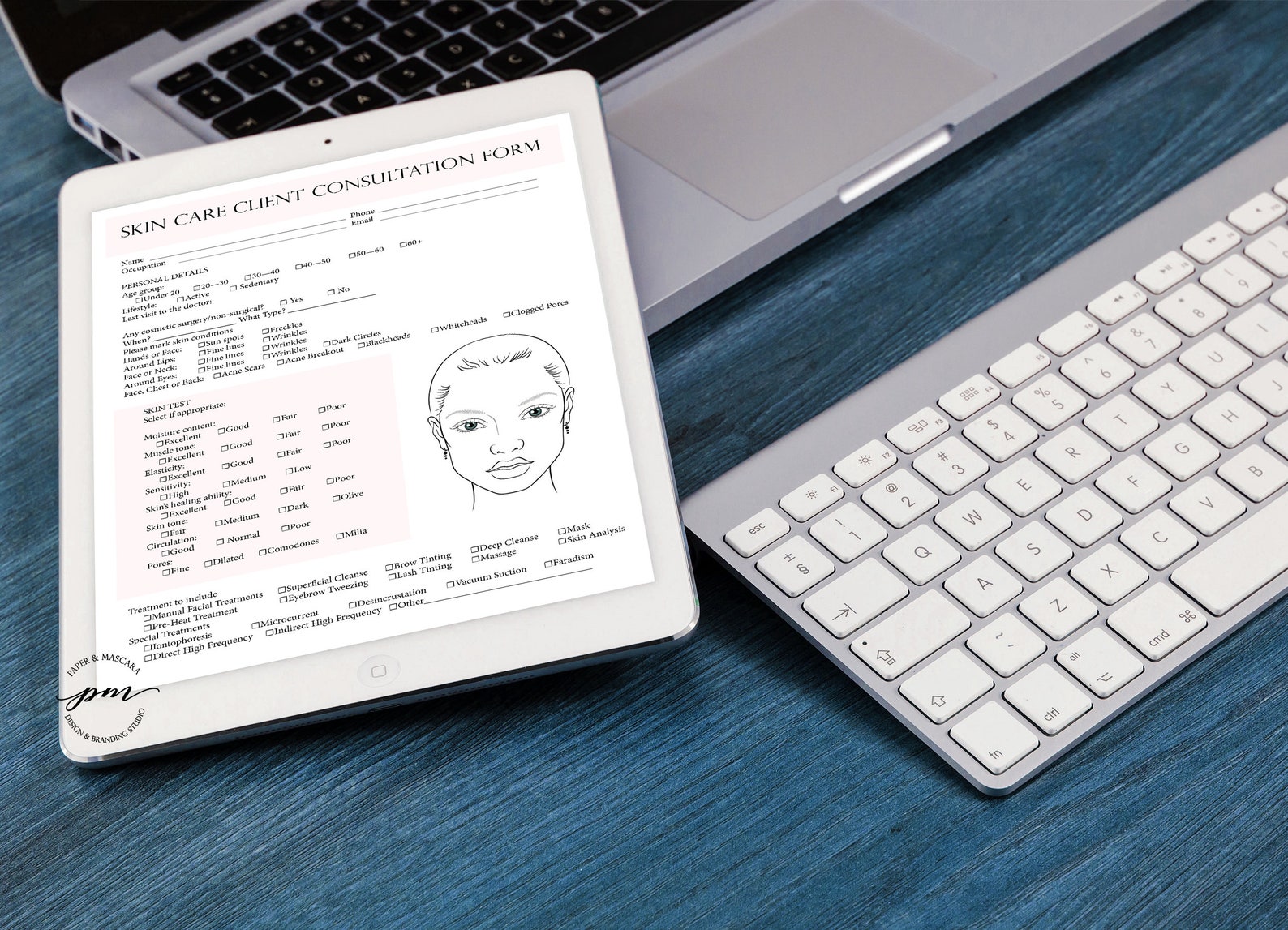 Skin Care Client Consultation Form for Ipad, Facials Spa Form for ...