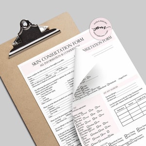 Skin Care Client Consultation Form, Facials Spa Form, Salon Form ...