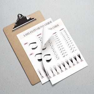 Lash Extensions Guide, Printable Eyelash Extensions Technician Guide - Etsy