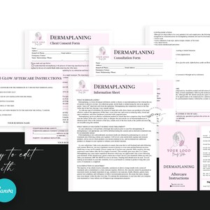 Editable Dermaplaning Form Template, Dermaplaning Consent and Client ...