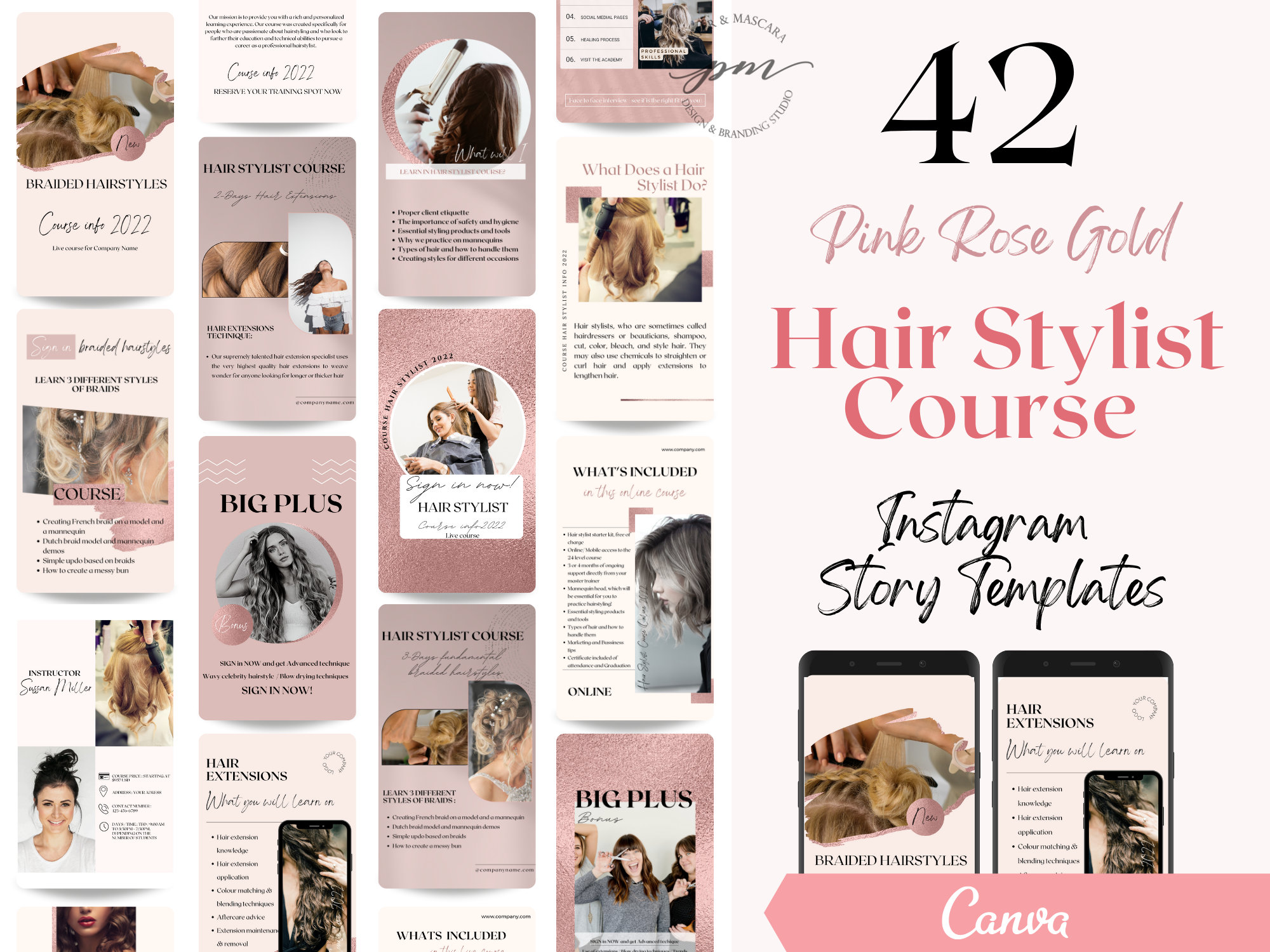 Hair Stylist Course Instructor Instagram STORY Templates - Etsy
