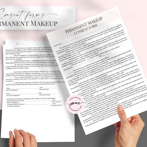 Editable Permanent Makeup Consent Form Templates, Permanent Makeup ...