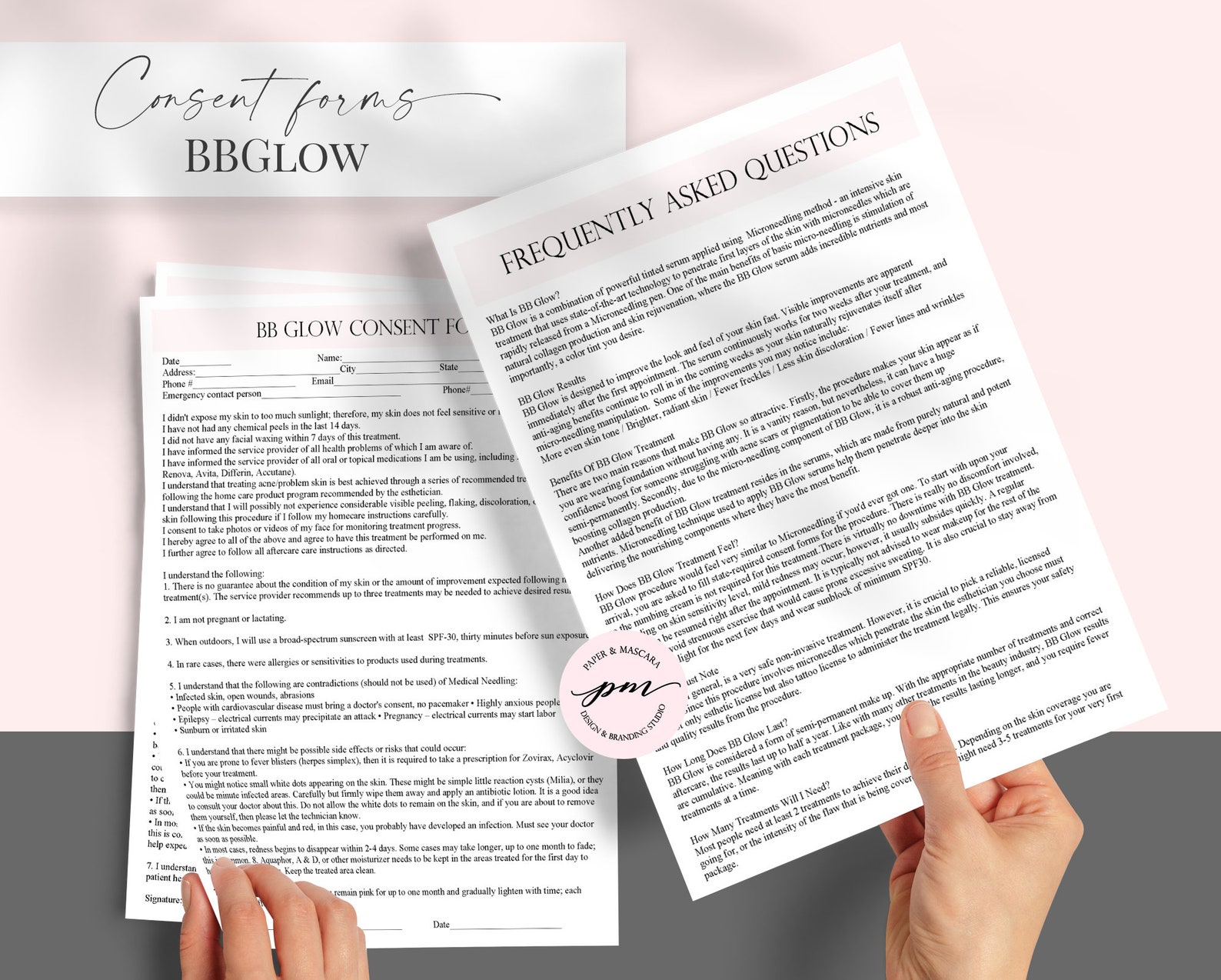 BB Glow Consent Form Template, Bbglow Aftercare Instructions Template ...