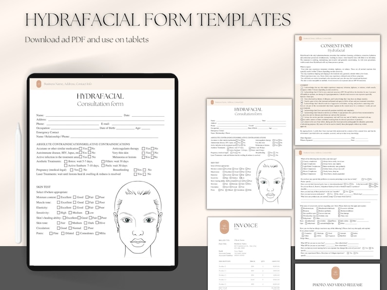 Editable Hydrafacial Consent Form Template Hydrafacial Client - Etsy
