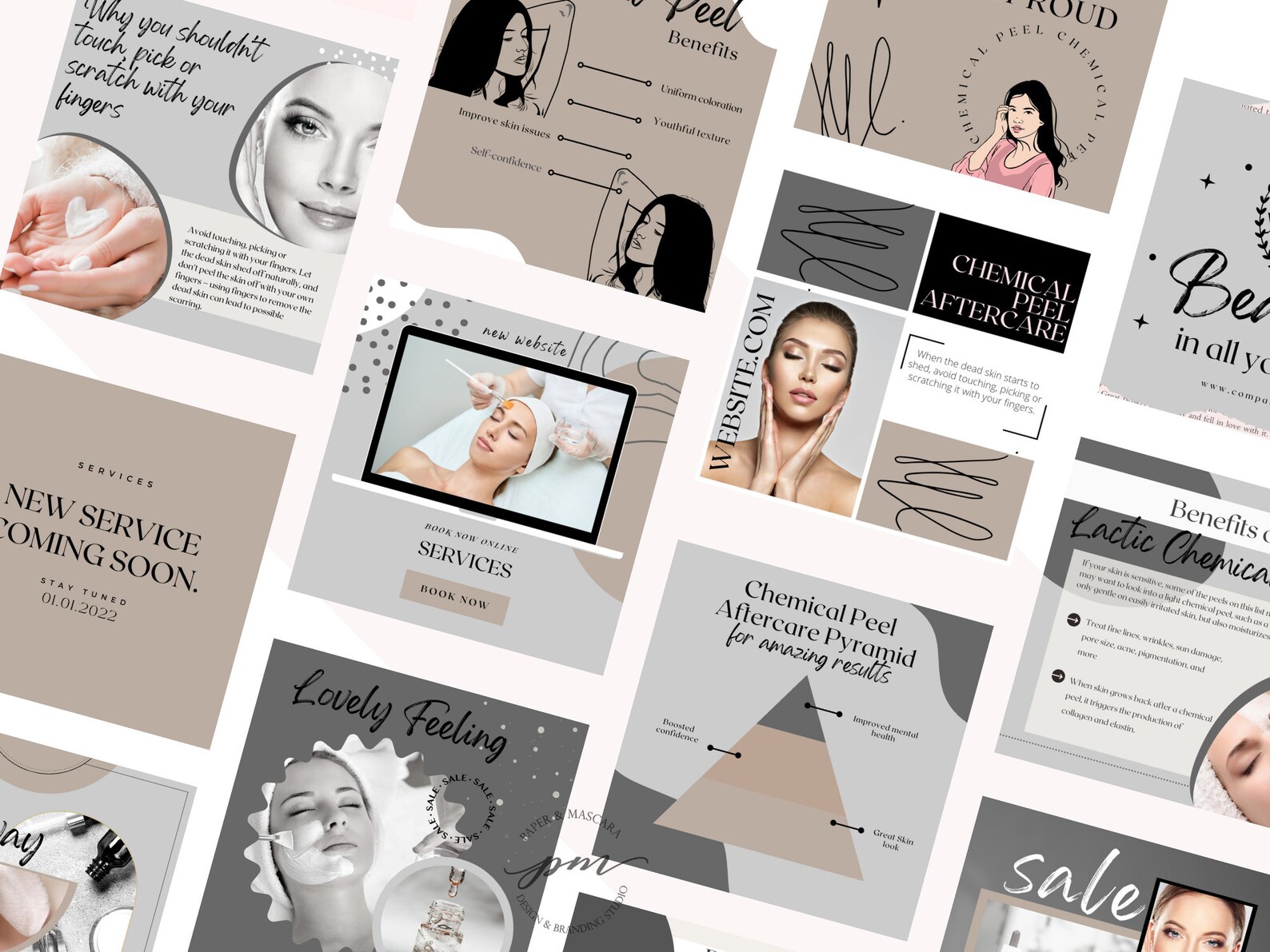 Chemical Peel Instagram Post Templates Editable Chemical Peel - Etsy