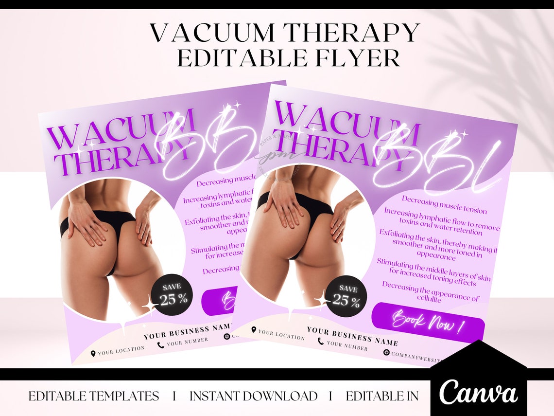 Editable BBL Vacuum Therapy Flyer Template Instagram - Etsy