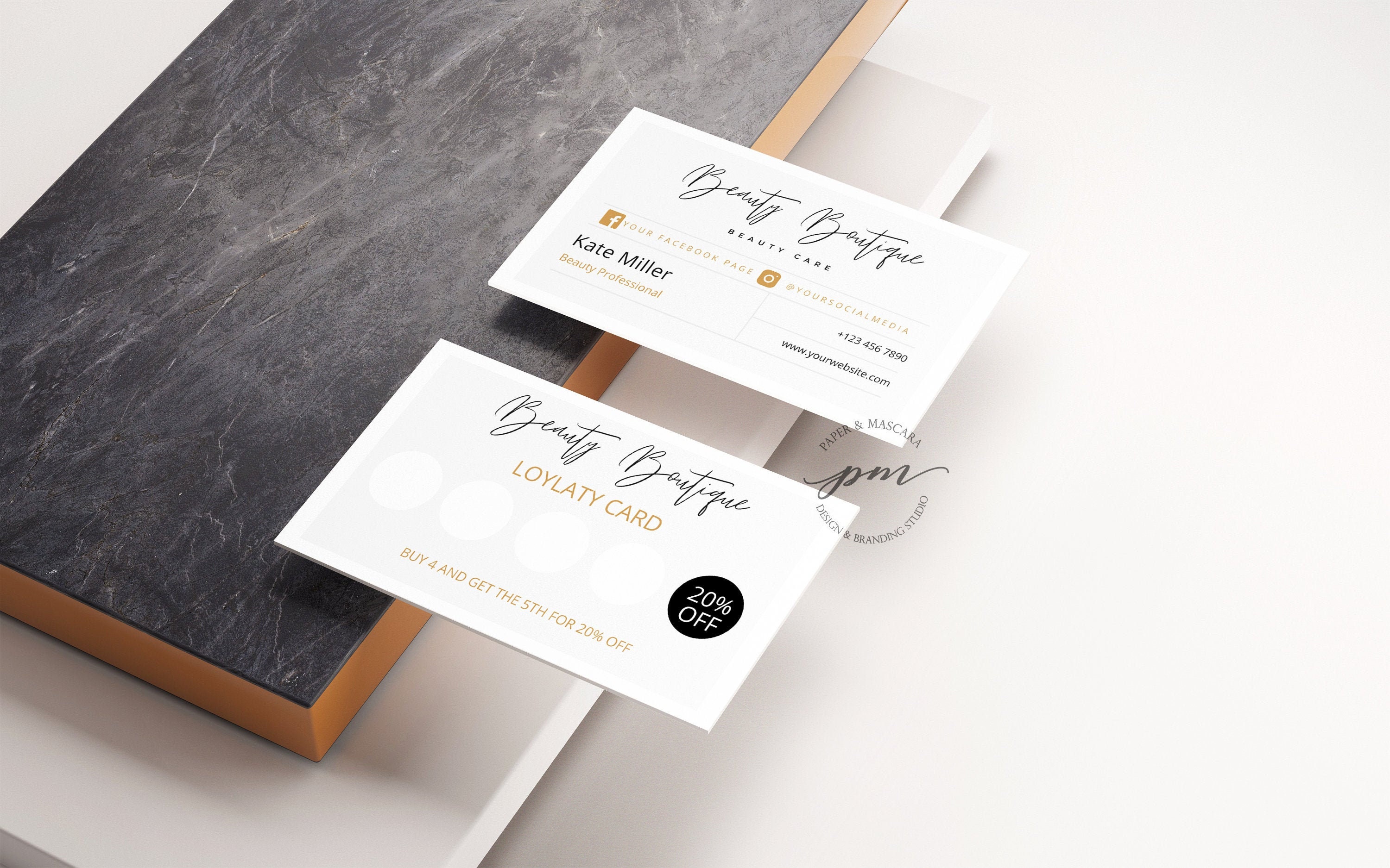 Editable Loyalty Card Template Modern Editable Reward Punch - Etsy