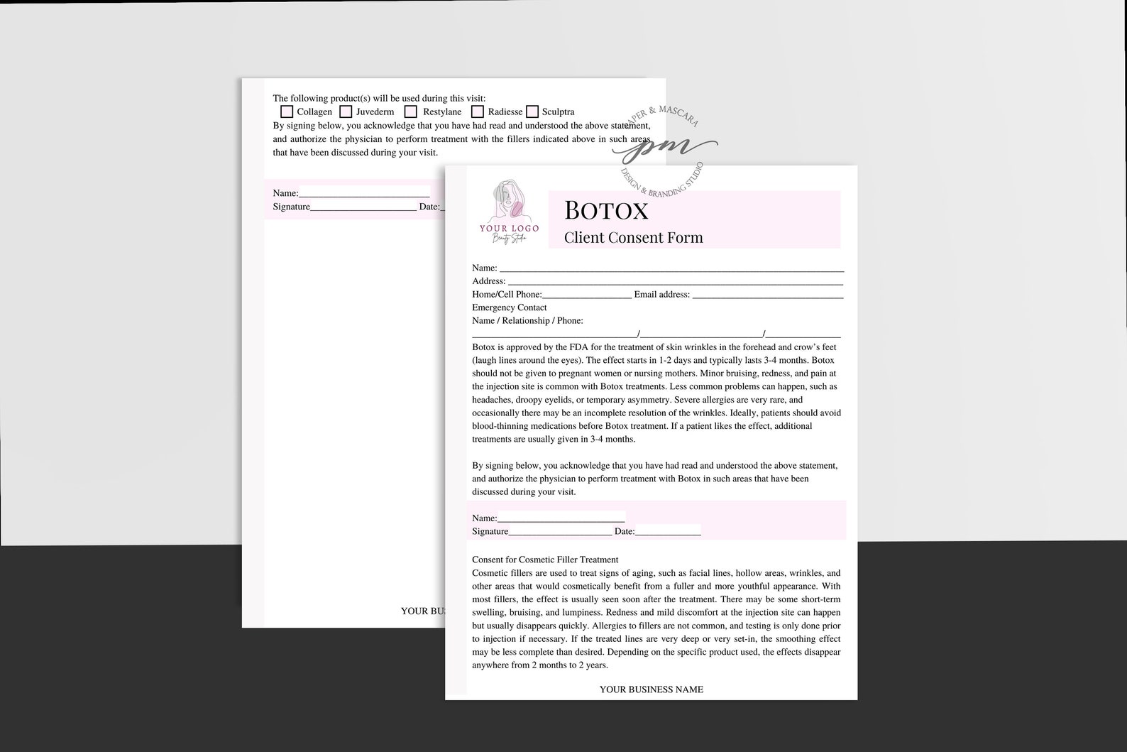 Editable Botox Treatment Form template Customizable Botox - Etsy