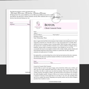 Editable Botox Treatment Form Template, Customizable Botox Consent Form ...