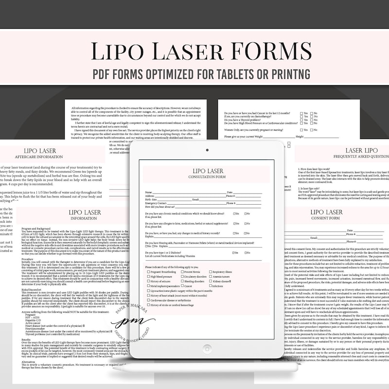 Lipo Laser Consent Forms - Etsy