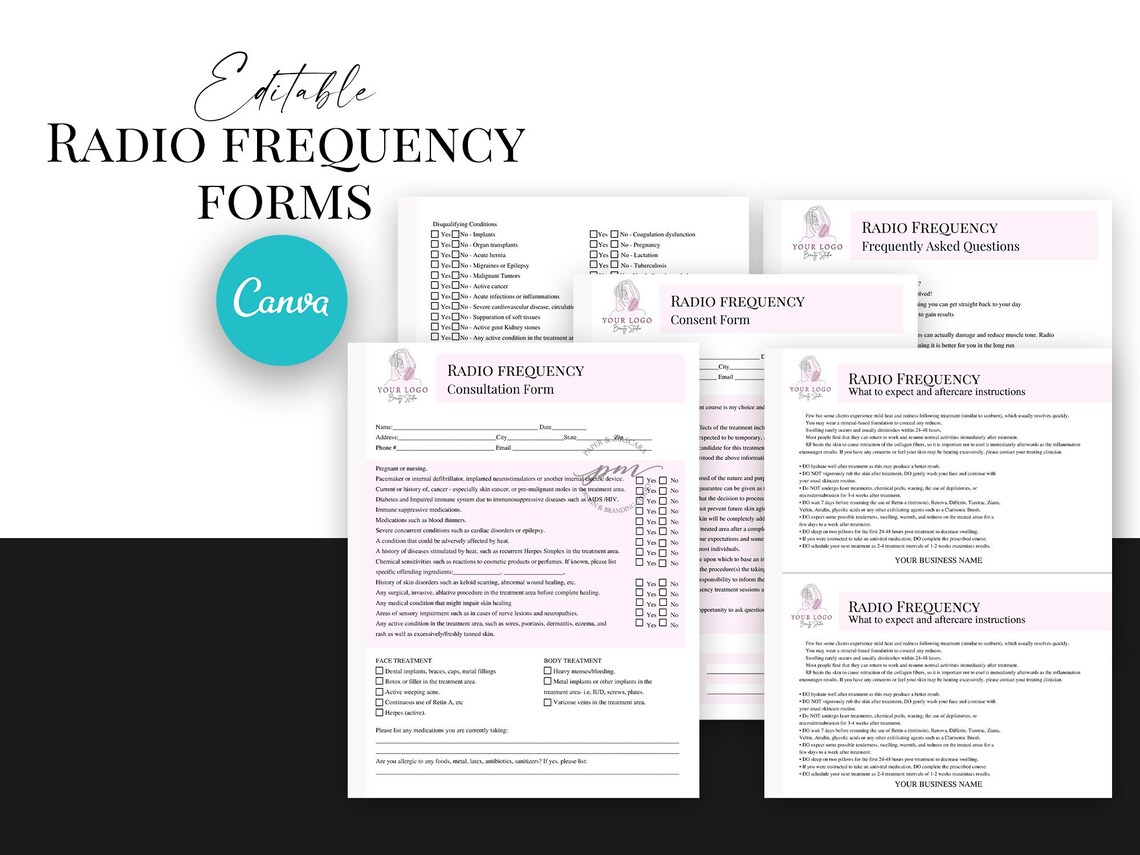 Radio Frequency Form Template Editable Radio Frequency Client - Etsy