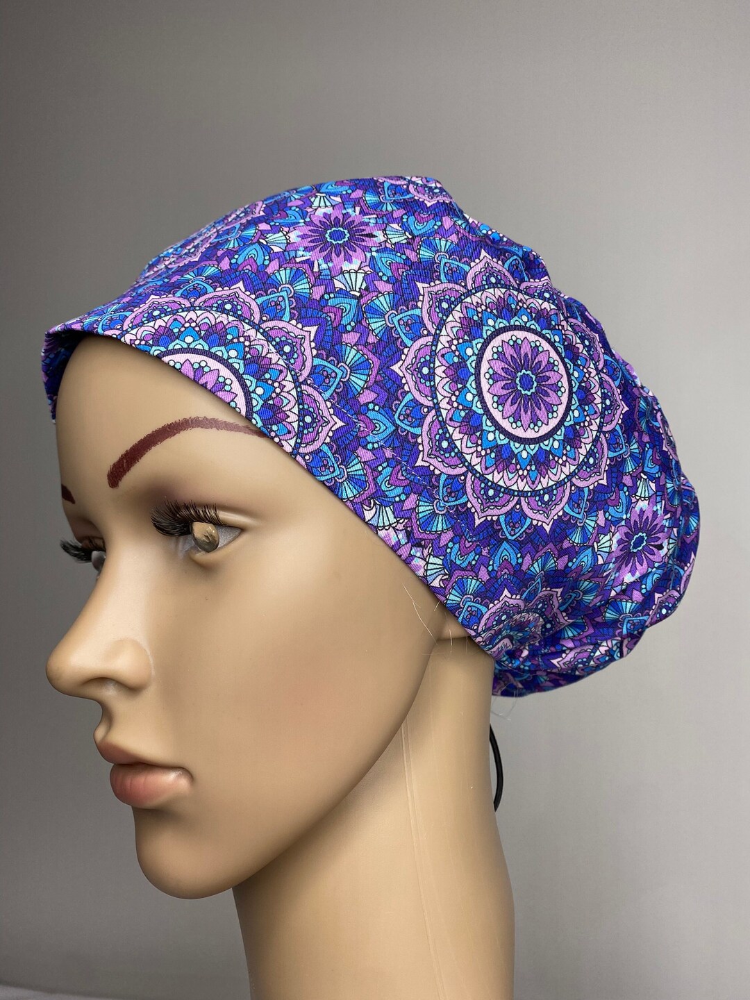 Purple Mandala Scrub Caps by Willowhousehomemade . Gifts for Nurses ...