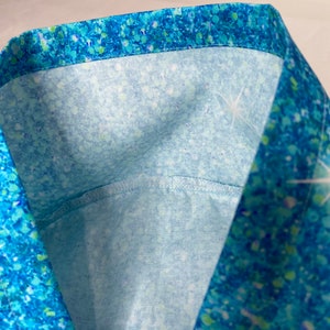 Handmade Aqua Sparkle Glitter Surgical Scrub Cap With Adjustable Toggle ...