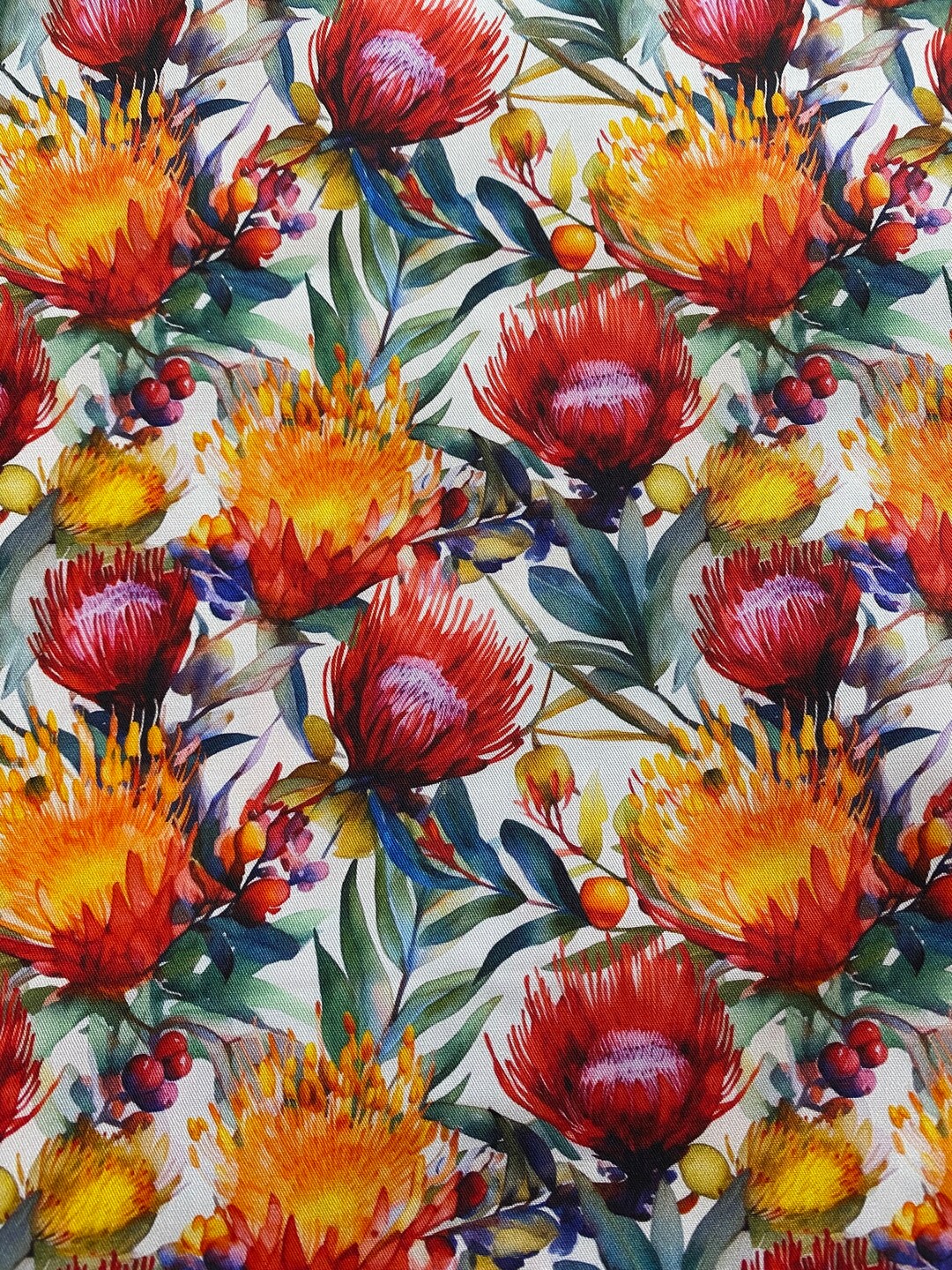 Exquisite Australian Native Waratah Cotton Surgical Scrub Cap With ...