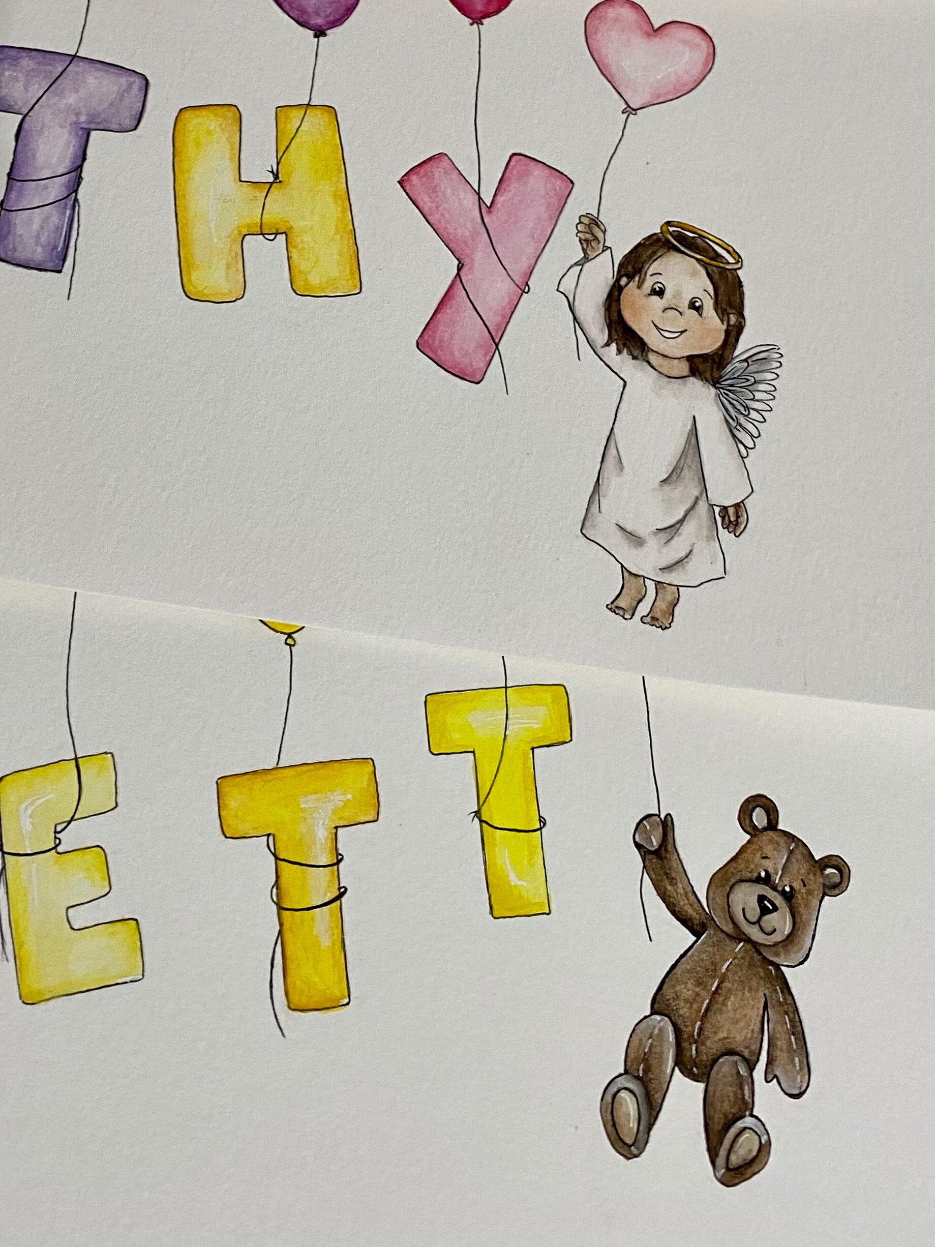 Custom Baby Name Painting - Etsy