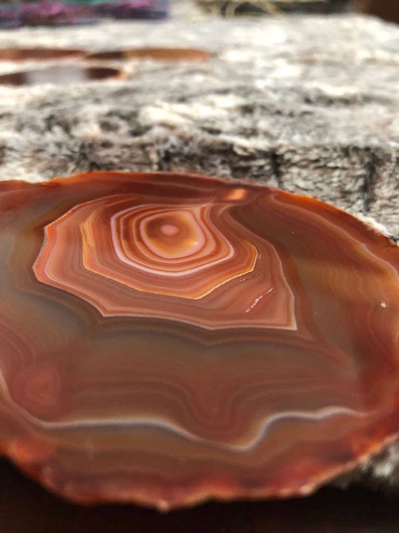 Red Rust Agate Microcrystalline Quartz Premium Coasters set | Etsy