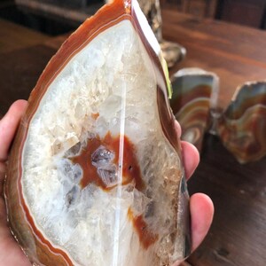 Red Rust Agate Natural Edge Microcrystalline Quartz Premium Bookends ...