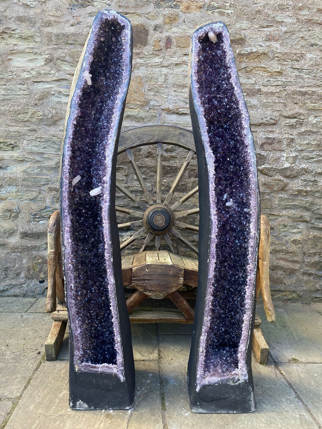 HUGE Very Tall Amethyst Crystal Geode PAIR 104 & 105 Premium Queen ...