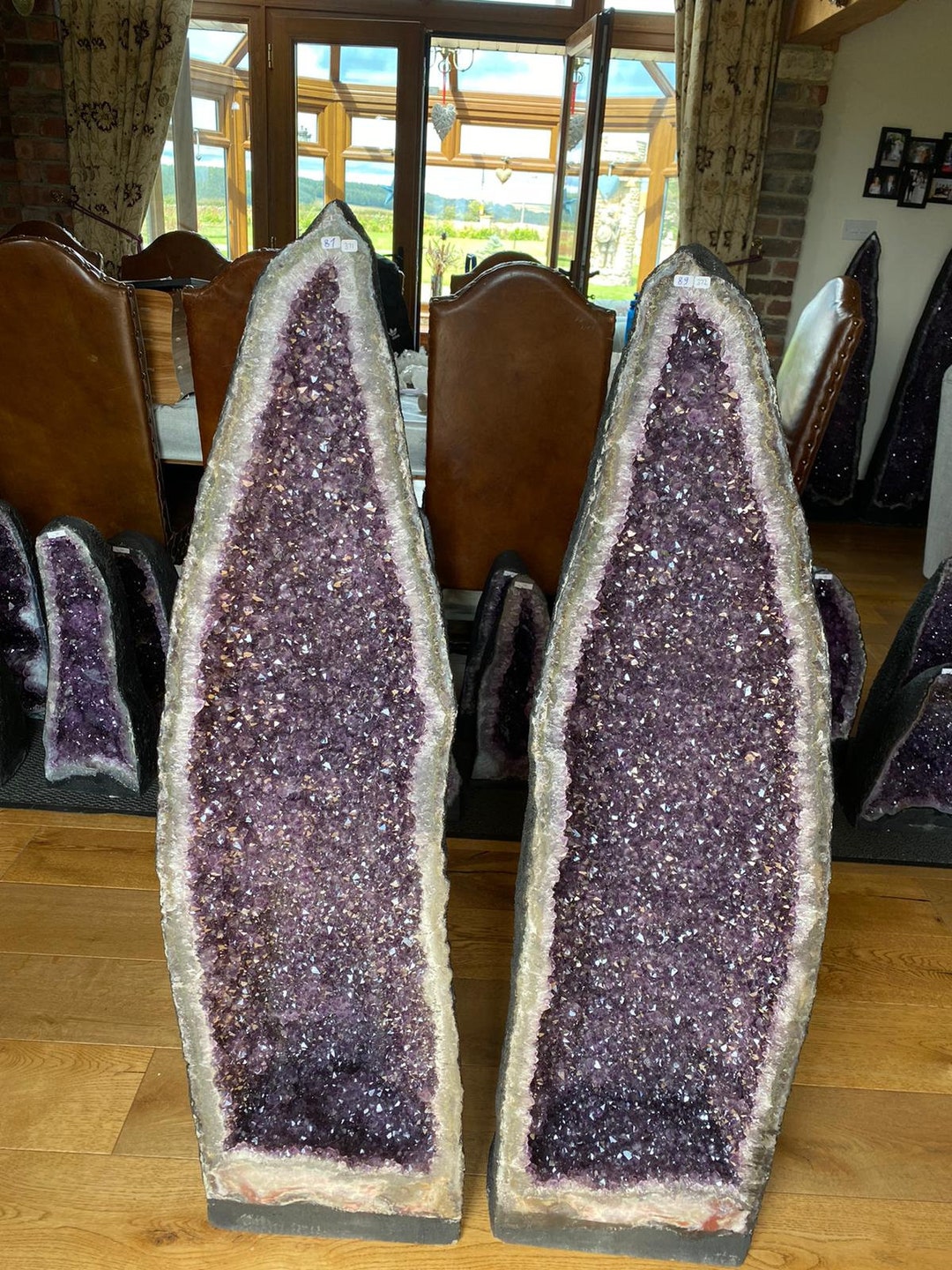 Very Tall Amethyst Crystal Geode PAIR 371 & 372 Premium Queen Grade ...
