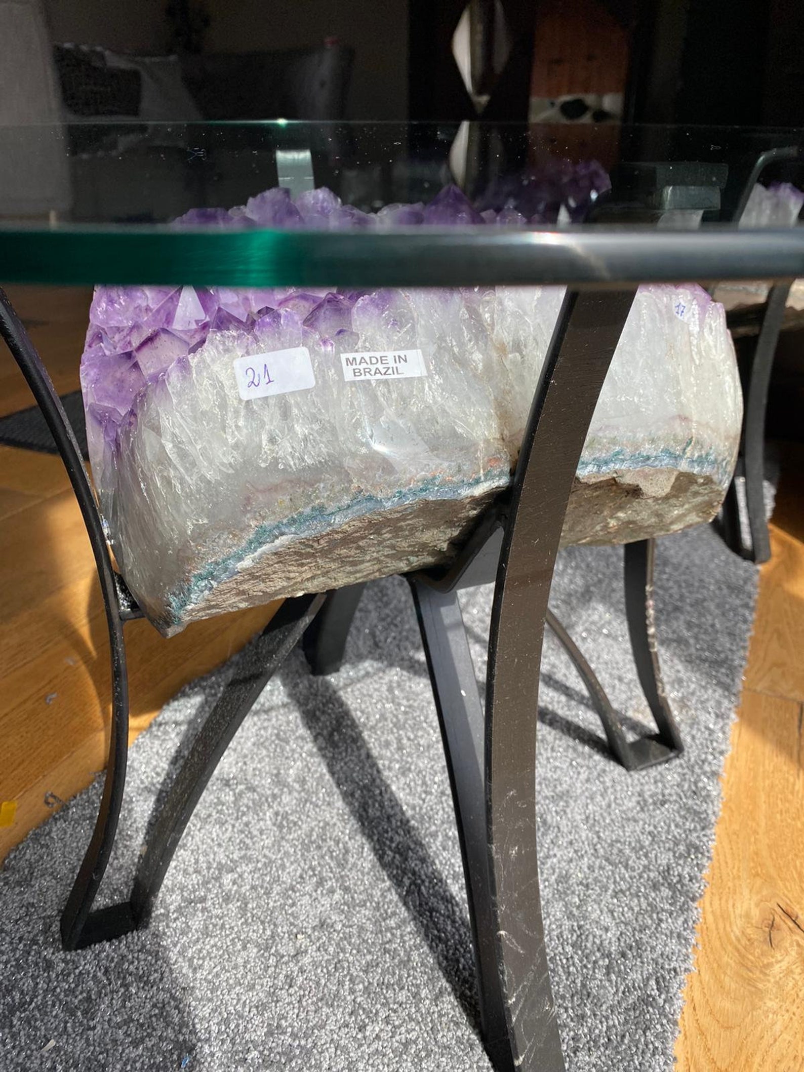 Amethyst Geode Table 3 21kg H41xw30xd16cm Druzy Cluster - Etsy Canada