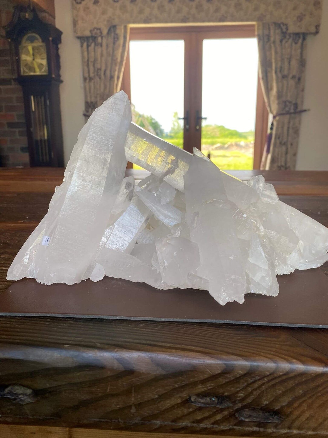 HUGE Premium Rare Clear White Rock Crystal Cluster 18 3.633kg ...